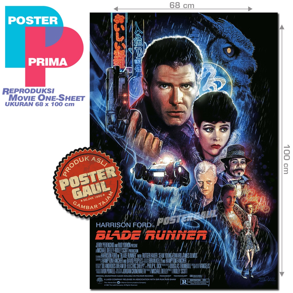 Jual Poster Prima Reproduksi Movie One-Sheet BLADE RUNNER (ARTWORK ...