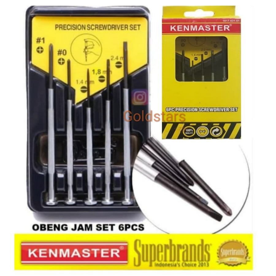 Jual Obeng Jam Set 6 pcs Kinmaster obeng Kacamata obeng murah berkualitas perkakas | Shopee ...