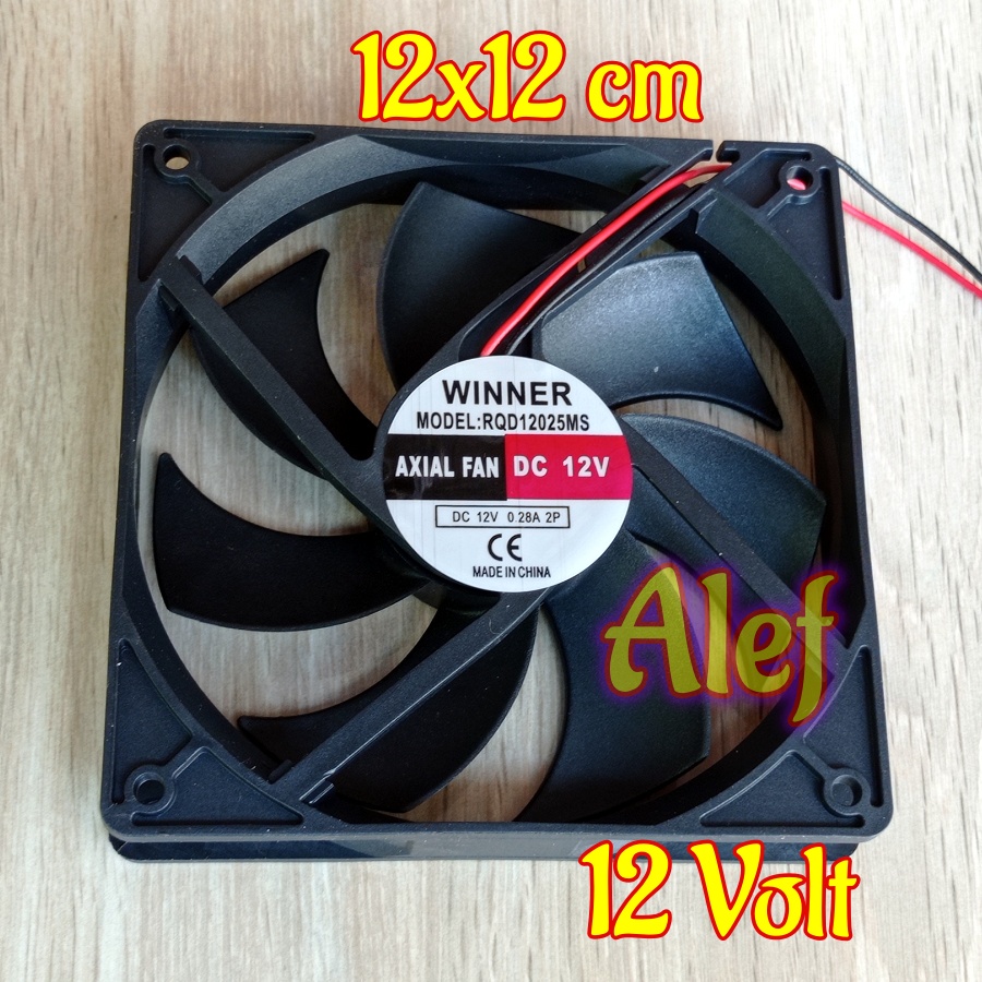 Jual Kipas Fan DC 12V Power 12 x 12 cm CPU 12cm | Shopee Indonesia