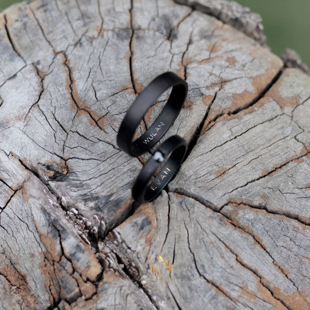 Jual Cincin Rustic Perak/Silver With Onyx Stone Finishing Full Black ...