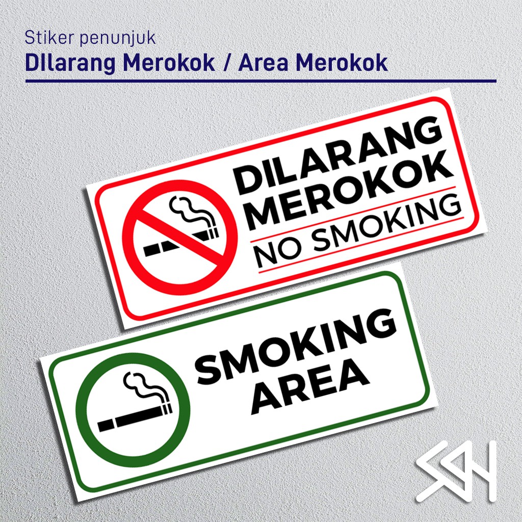 Jual Stiker Peringatan | Sticker Penunjuk | DILARANG MEROKOK - SMOKING ...