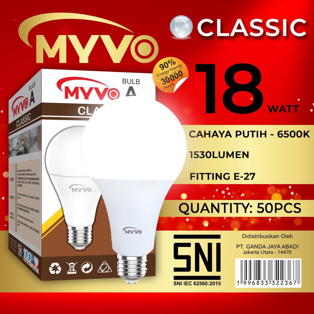 Jual Lampu LED 18 Watt Myvo Classic Bulb | Shopee Indonesia