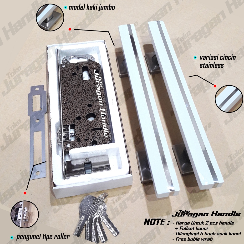 Jual handle pintu set kunci 45 cm pegangan pintu minimalis dan body ...