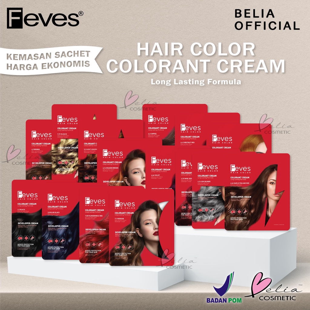 Jual VINLA FEVES Colorant Cream | Hair Color | Cat Rambut | Cat Rambut ...