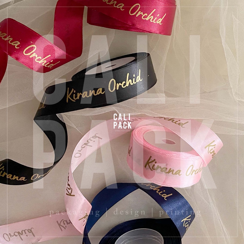 Jual [CUSTOM] Sablon Pita SATIN / Label Pita Custom Sablon Design ...