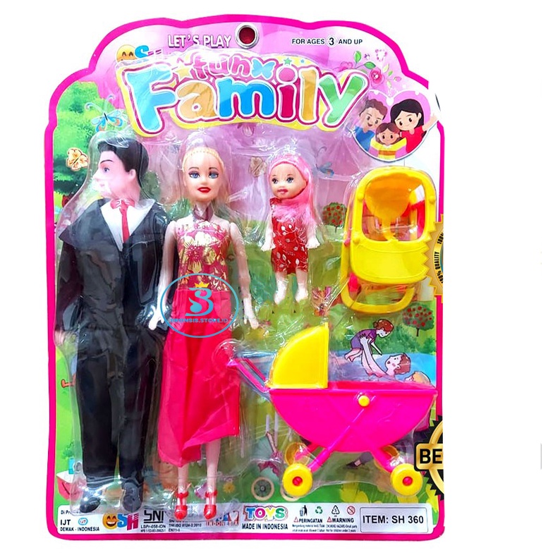 Jual Mainan Edukasi Anak Couple Boneka Troli Set Fun Family SH 360 | Shopee Indonesia