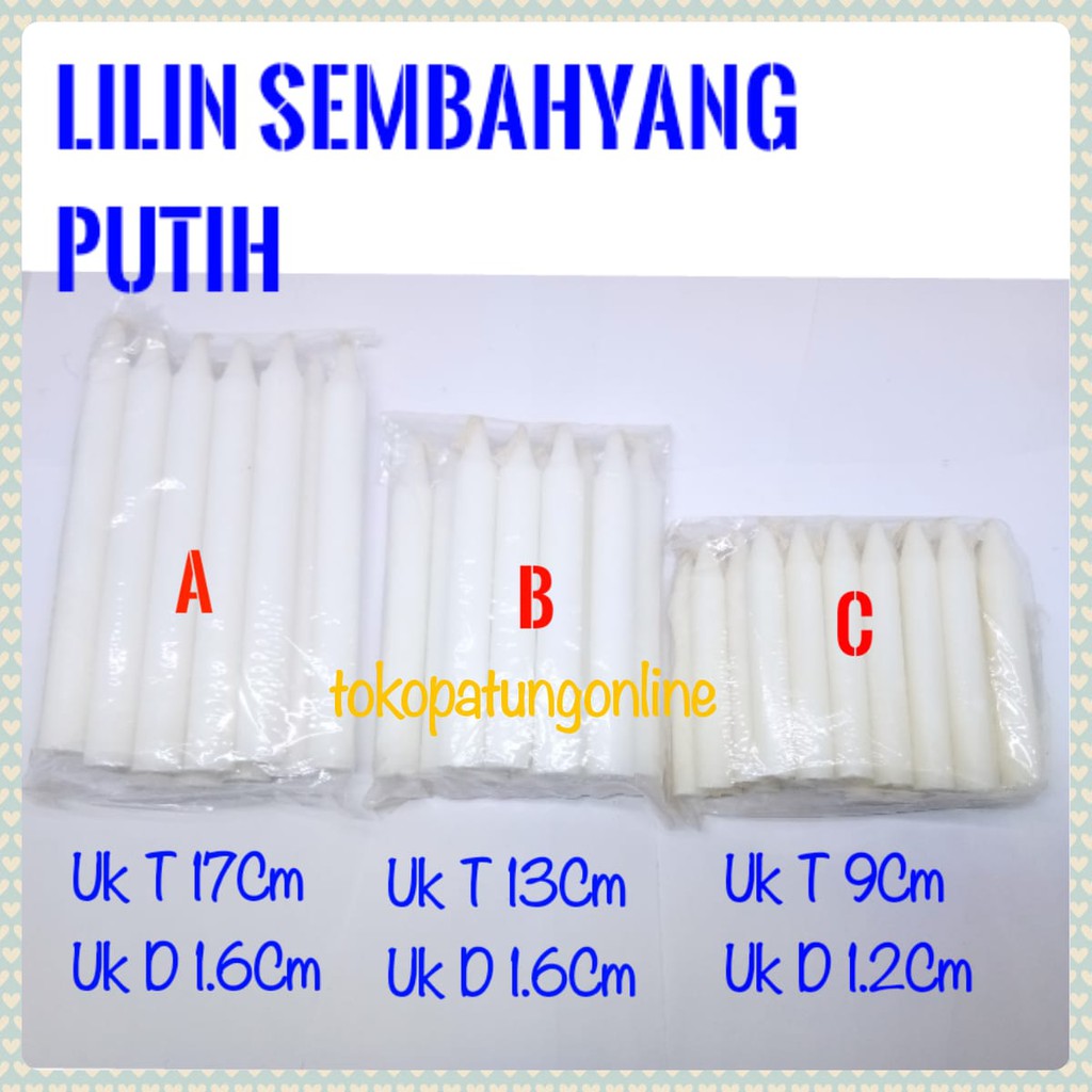 Jual Lilin Putih NATAL / Lilin Gereja / Lilin Paska isi 24/12/10 ...