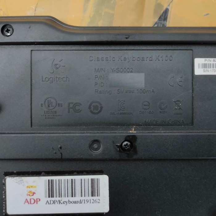 Jual Unik Keyboard Logitech K100 Colokan Ps2 Atau Bulat Terlaris ...