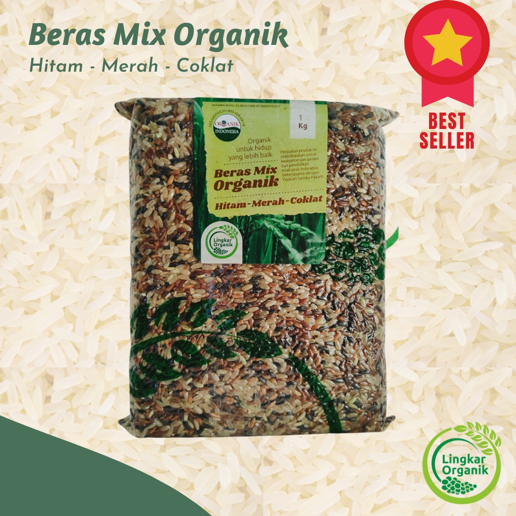 Jual Beras Mix Whole Grain Merah Coklat Hitam Organik Kemasan Vakum 1 ...