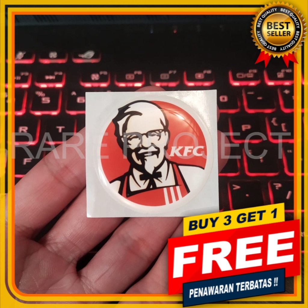 Jual KFC LOGO STICKER 3D RESIN LENTUR TIMBUL EMBLEM STIKER MOTOR ...