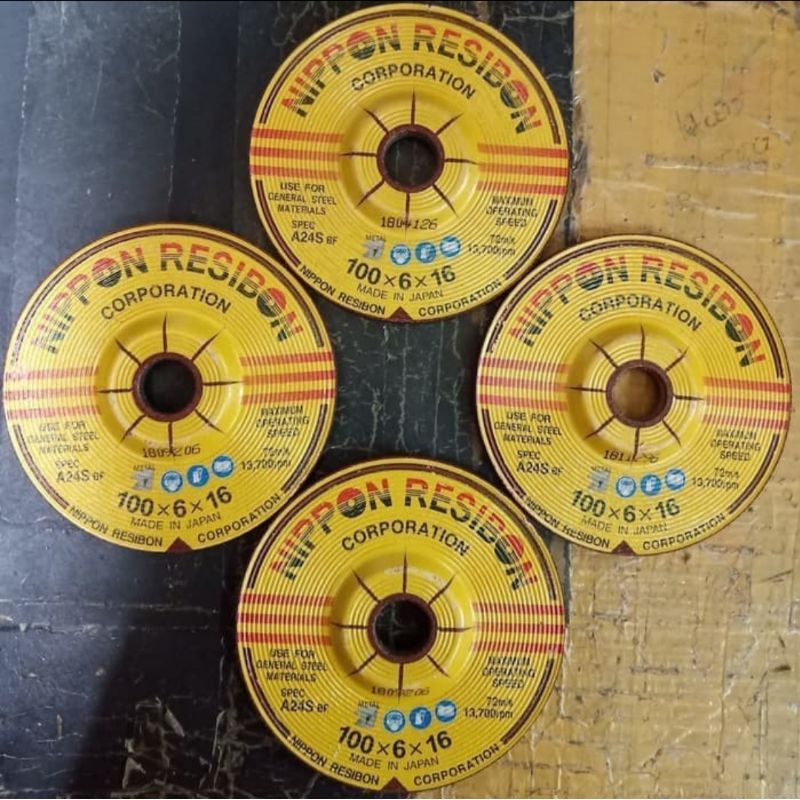 Jual NIPPON RESIBON 4 inch POLES 4" GRINDING 100x6x16mm | Shopee Indonesia