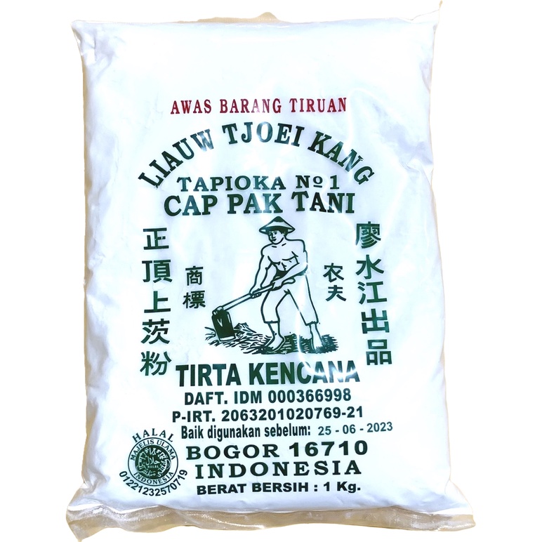 Jual Tepung Tapioka 1kg - No1 cap Pak Tani Tirta Kencana Liaw Tjoei ...