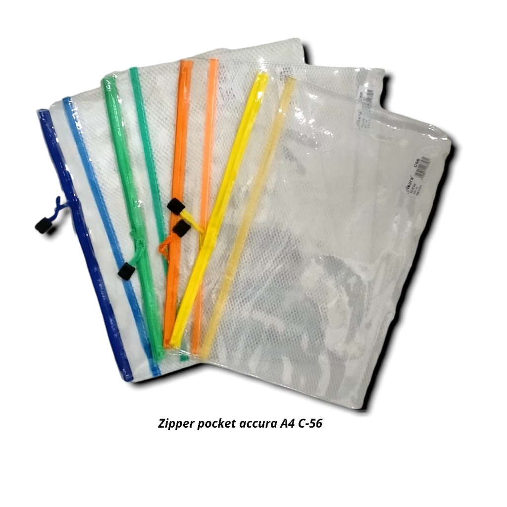 Jual ZIPPER POCKET 2 SLETING MAP DOKUMEN MAP ZIP BAG PLASTIK TEBAL A4 ...