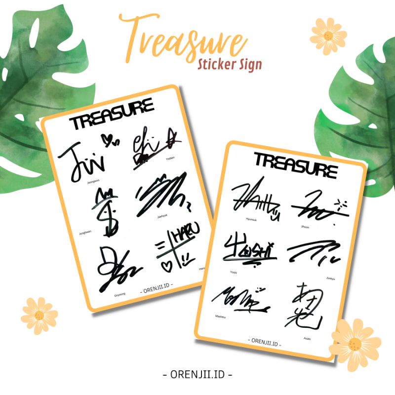 Jual STIKER TANDA TANGAN TREASURE /STICKER SIGN TREASURE /STIKER SIGN ...