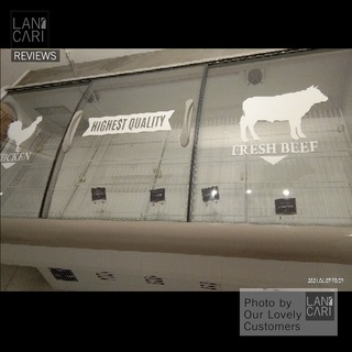 Jual Stiker Cutting Ayam Fresh Chicken Restoran Daging Sticker Dinding ...