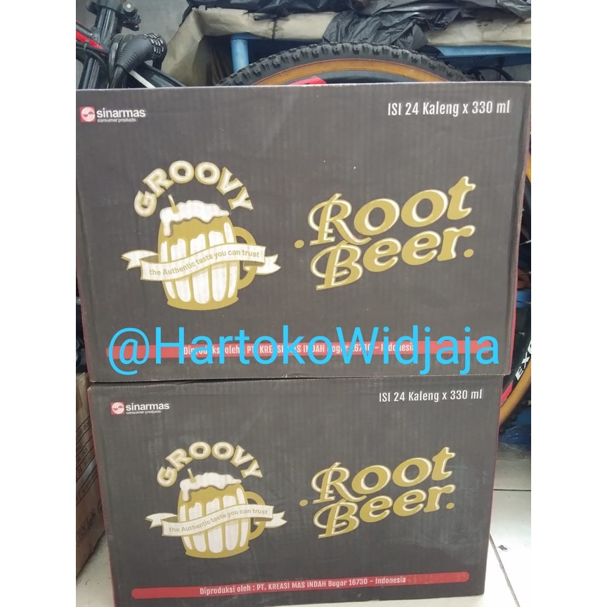 Jual ROOT BEER GROOVY/ROOTBEER 330ML SODA DUS ISI 24 KALENG | Shopee ...