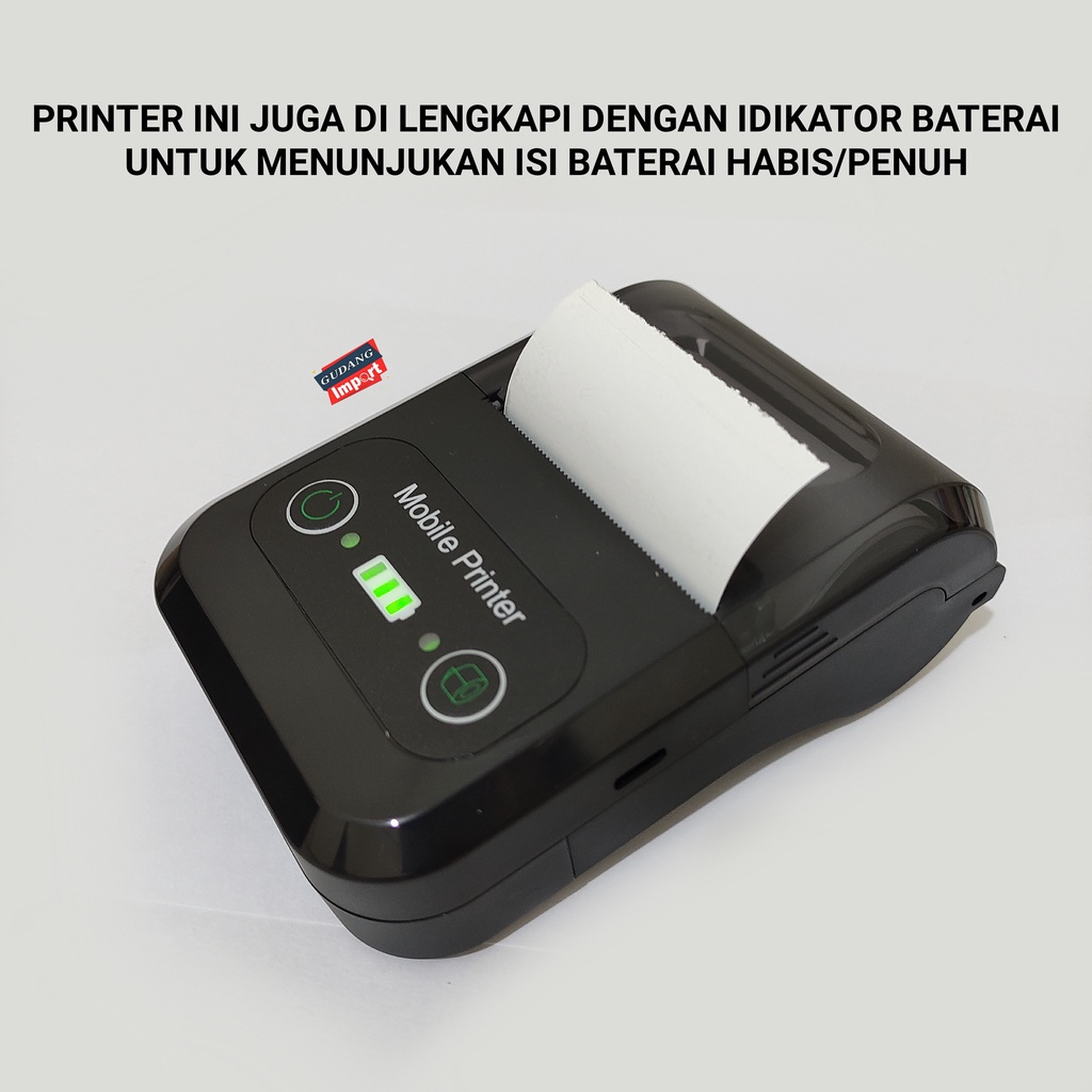 Jual PRINTER BLUETOOTH MINI PORTABLE PRINTER THERMAL 58MM CETAK RESI NOTA STRUK PENJUALAN ...