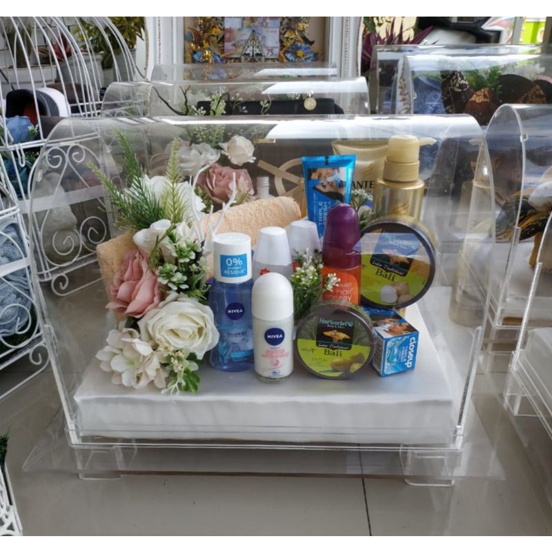 Jual KOTAK BOX SESERAHAN NIKAH FULL AKRILIK TUTUP OVAL/LENGKUNG ...