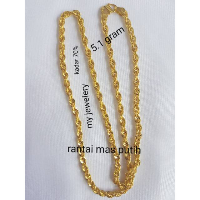 Jual rantai tambang kosong mas kuning 70% | Shopee Indonesia