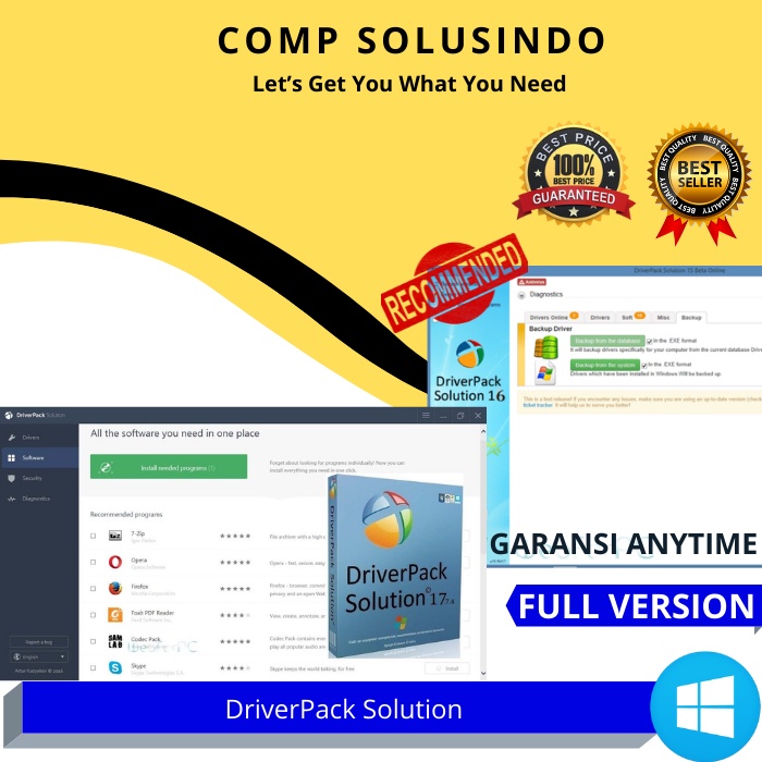 Jual DriverPack Solution software laptop komputer - driver laptop ...