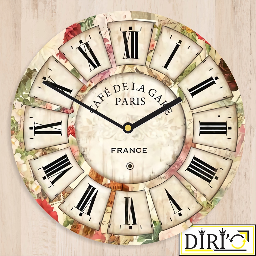 Jual Jam Dinding Kayu Unik Classic Wall Clock Pajangan Ruang Tamu Retro ...