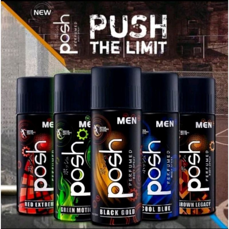 Jual POSH men perfumed body spray cologne 150 ml | Shopee Indonesia