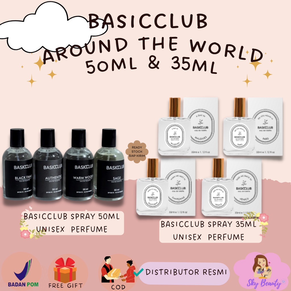 Jual BASICCLUB PARFUME 50ML SPRAY AROUND THE WORLD BPOM parfum men ...