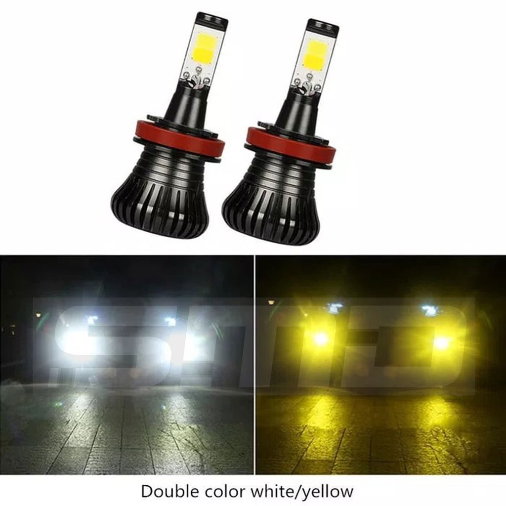 Jual Lampu LED Fog Lamp H11 / H8 / H16 2 Warna PUTIH + KUNING SUPER TERANG | Shopee Indonesia