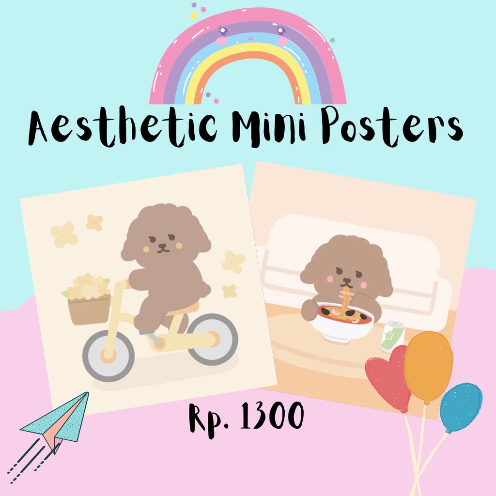 Jual POSTER MINI LUCU AESTHETIC / DEKORASI DINDING AESTHETIC | Shopee ...