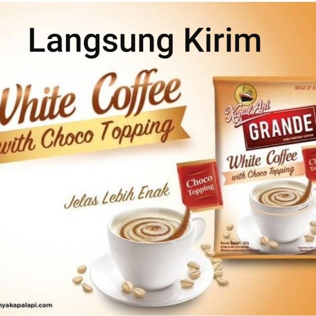 Jual Kapal Api Grande White Coffee 20g Renceng (isi 10 sachet) | Shopee ...