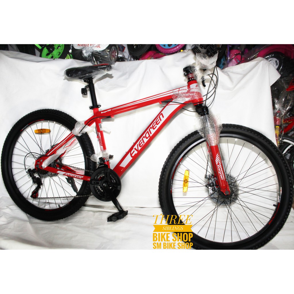 Jual SEPEDA GUNUNG EVERGREEN RANGER 580 RED WHITE 26 INCH | Shopee ...