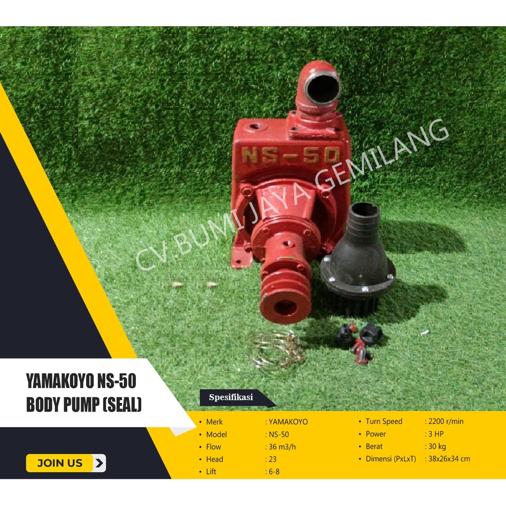 Jual POMPA AIR IRIGASI / WATER PUMP YAMAKOYO NS 50 SEAL | Shopee Indonesia