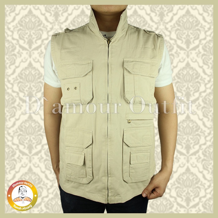 Jual Rompi Kanvas Rompi Lapangan Vest Model Kerah Shanghai HIGH QUALITY ...