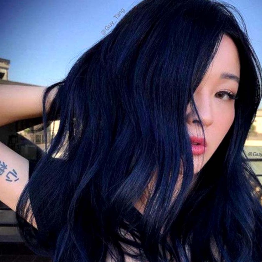 Jual CHAOBEN 4-18 BLUE BLACK Hair Color Cream Cat Rambut Biru Hitam ...