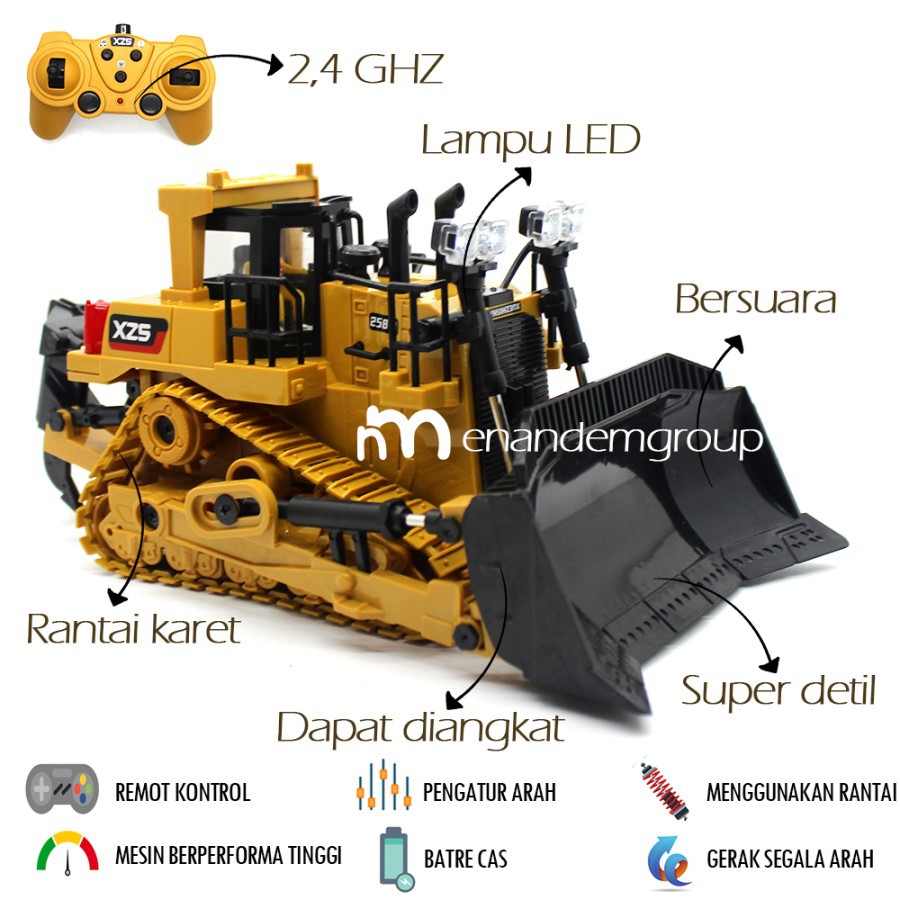 Jual Remote Control Mobil Truck Bulldozer Besar RC | Shopee Indonesia