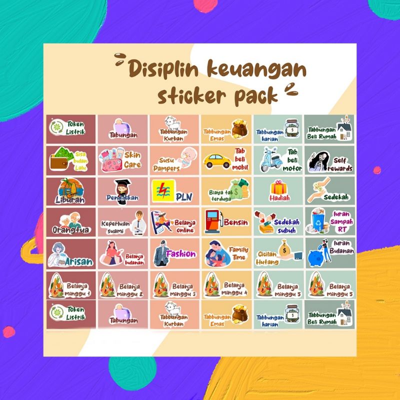 Jual stiker keuangan | Shopee Indonesia