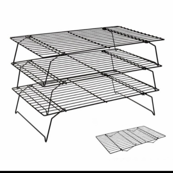 Jual rak pendingin kue susun 3 / 3 tier cooling rack | Shopee Indonesia