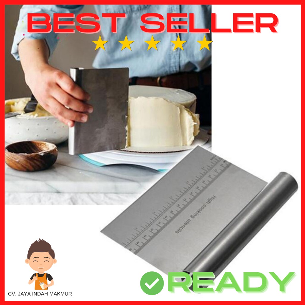 Jual Scraper Stainless / Scrap Adonan / Cutter Pisau Bakery Cake ...