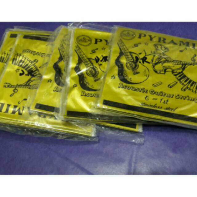 Jual senar gitar/Tali gitar pyramid plastik coklat harga 1pcs | Shopee ...