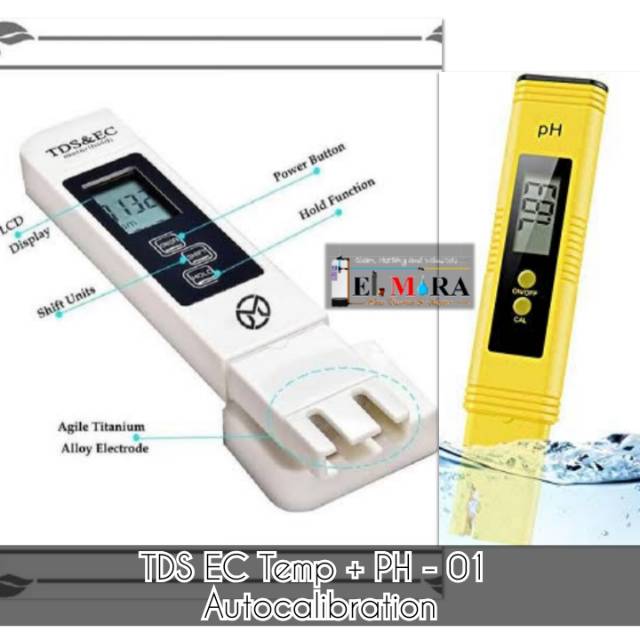 Jual TDS EC PH meter auto calibration alat tes air lengkap | Shopee ...