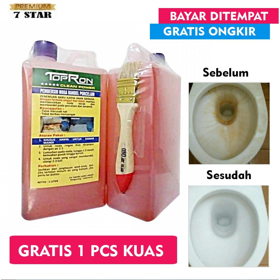 Jual TOPRON [GRATIS BUBBLE] Pembersih Keramik Kamar Mandi/ CLEAN POWER ...
