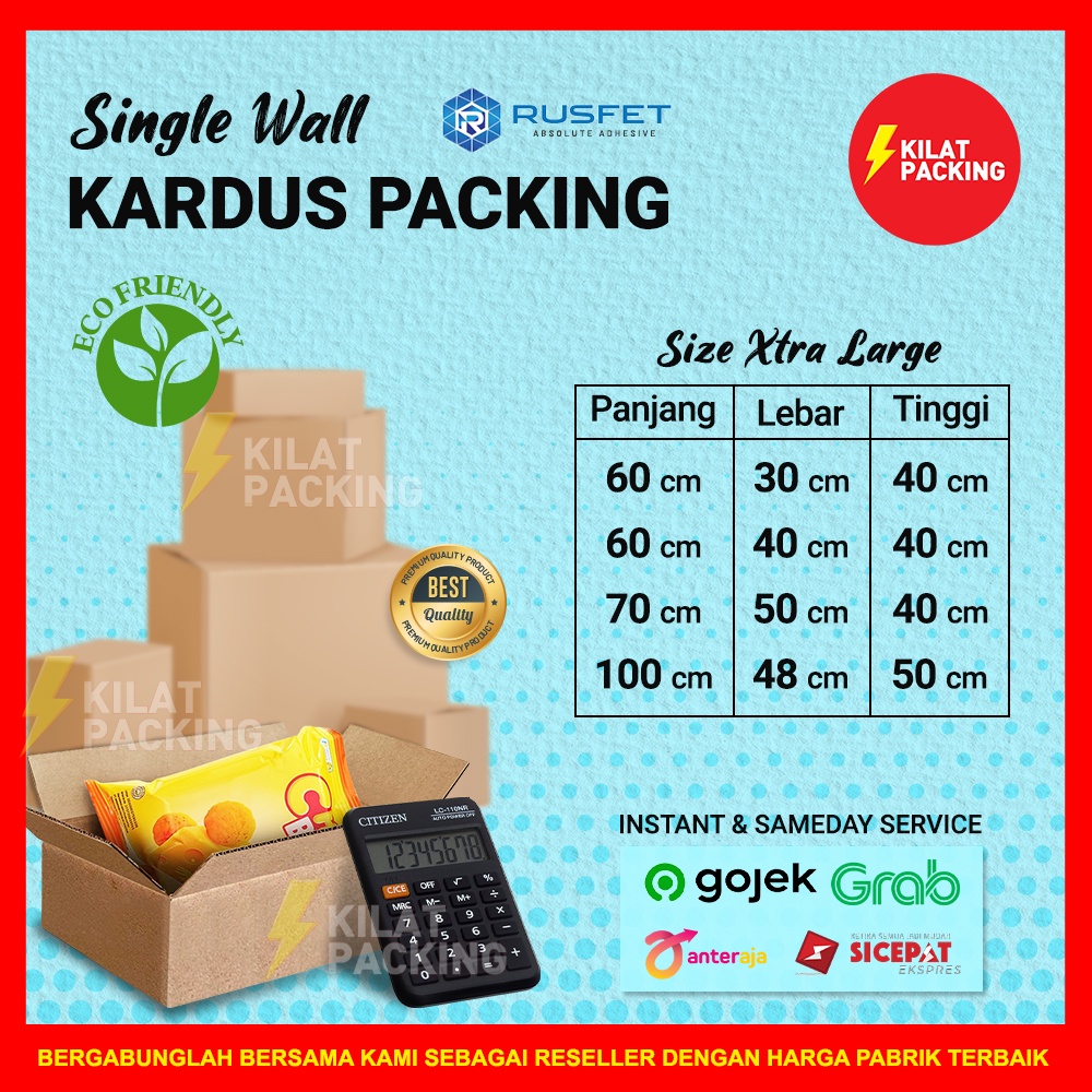 Jual KARDUS PACKING RUSFET / DUS KARTON BOX / KARDUS BOX PACKING BARU ...