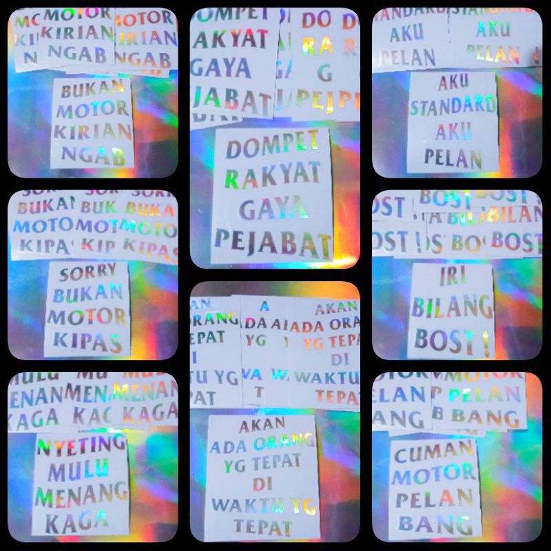 Jual sticker cutting KATA KATA warna terang dan awet | Shopee Indonesia