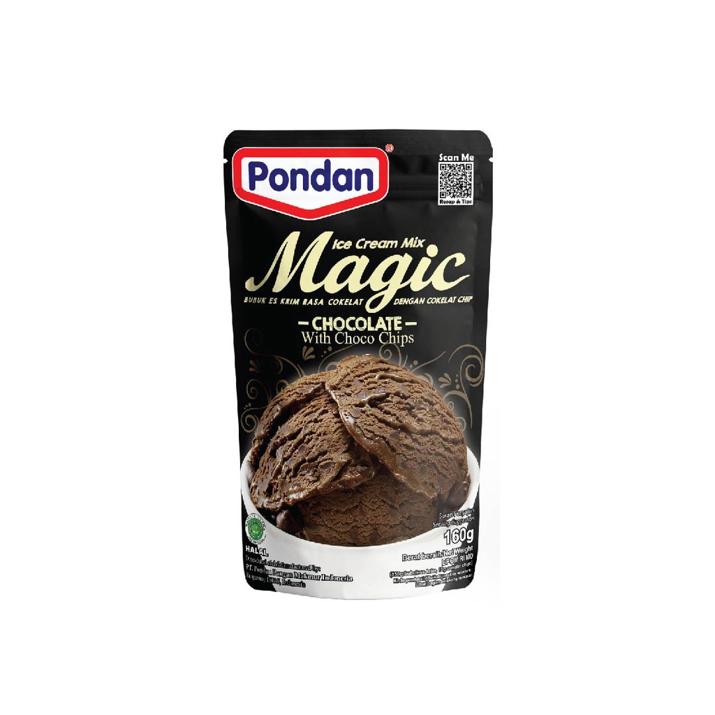Jual PONDAN ICE CREAM MIX MAGIC VANILLA STRAWBERRY CHOCOLATE 160 GRAM ...