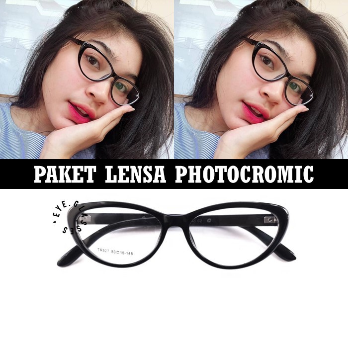 Jual paket lensa photocromic √ frame kacamata minus murah wanita / pria ...