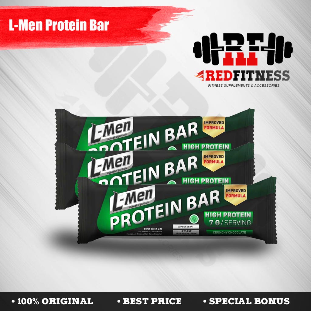 Jual L-Men Protein Bar Crunchy Chocolate 1 Sachet / LMen Healthy Snack ...