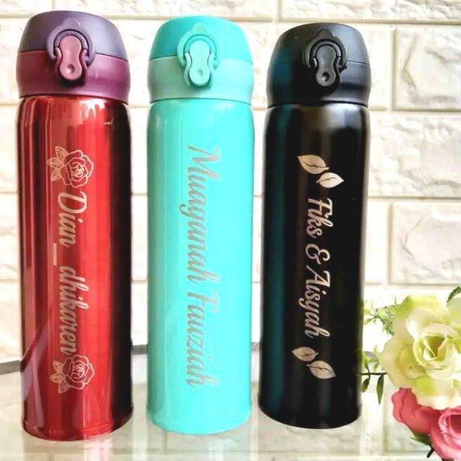 Jual Termos Air Panas Niagara 500ml Vacuum Flask Termos Air TAHAN PANAS custom tumbler print ...