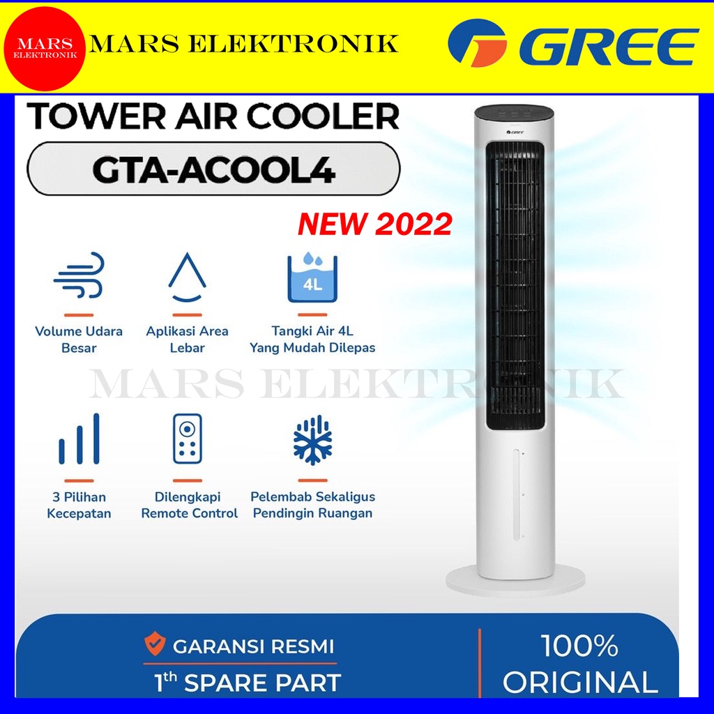 Jual GREE TOWER FAN / AIR COOLER GREE GTA-ACOOL4 dengan Generator Anion ...