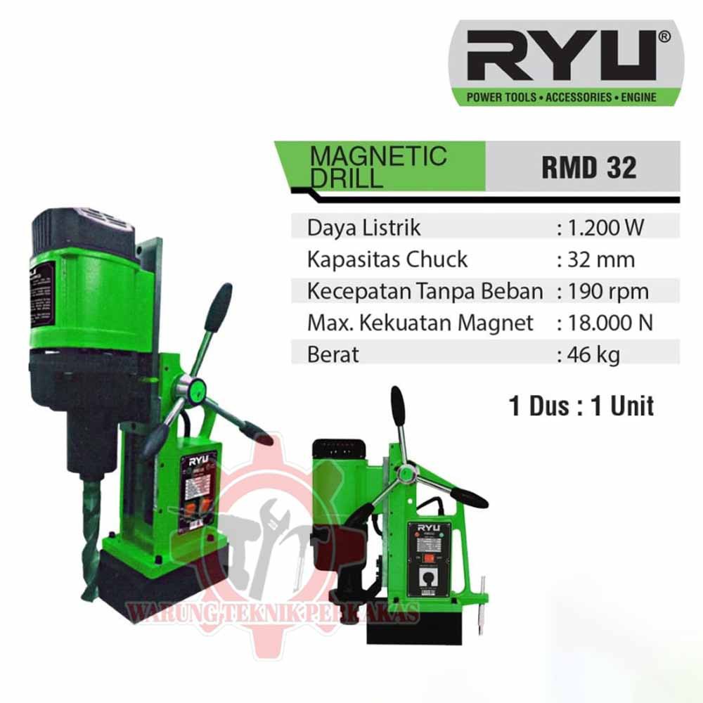 Jual Bor magnet / bor duduk 32mm Magnetic drill merk ryu tekiro RMD 32 ...