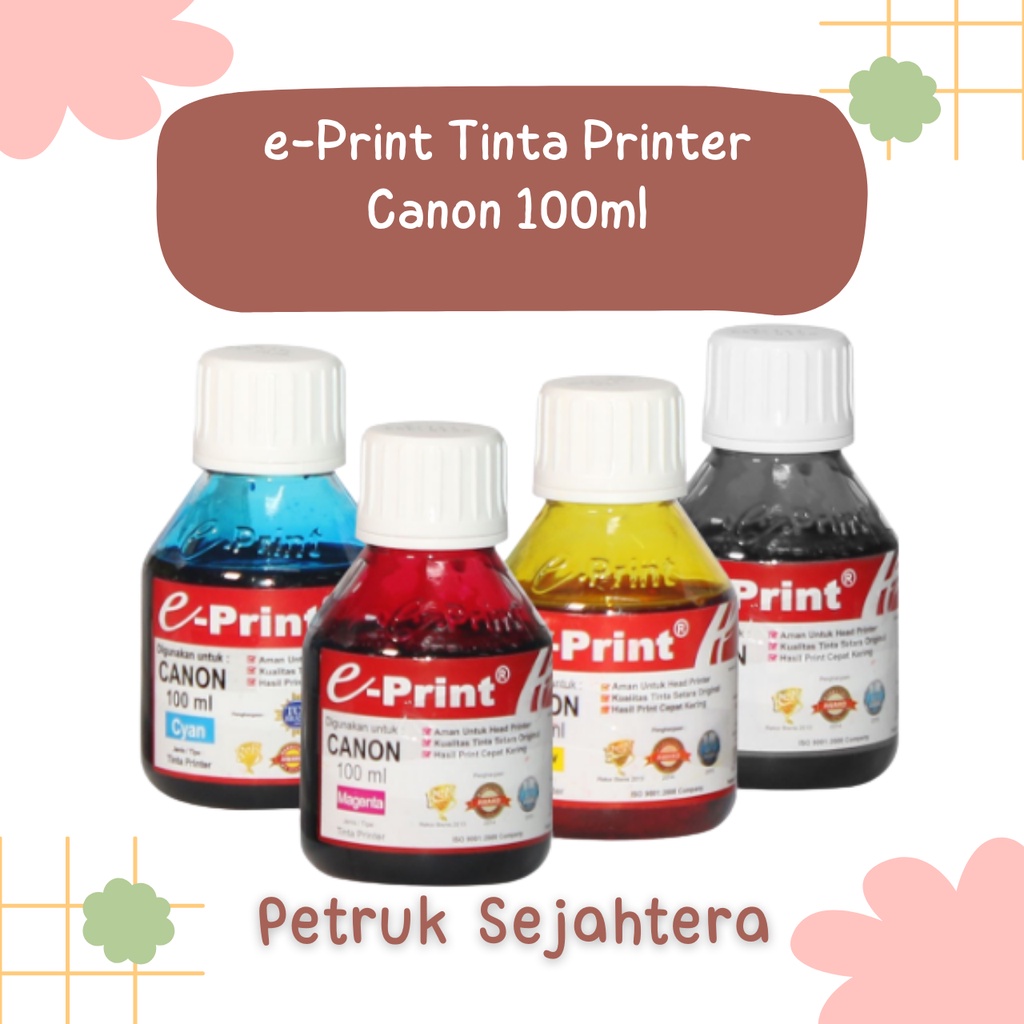 Jual [PCS] TINTA ISI ULANG REFILL PRINTER E-PRINT EPRINT CANON 100 ML ...
